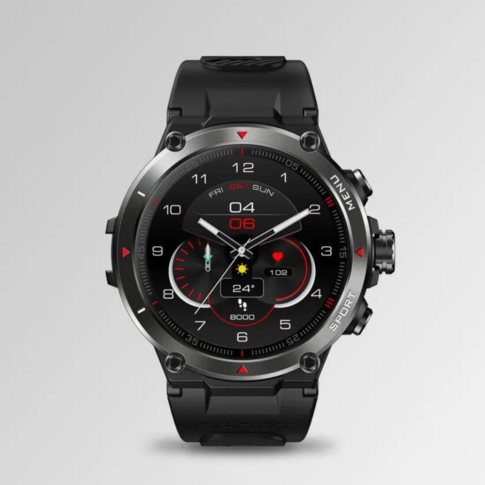 Zeblaze Stratos 2 GPS Smart Watch Умные Часы С AMOLED-дисплеем, 24-часовым Монитором Работоспособности, Батареей 5 АТМ