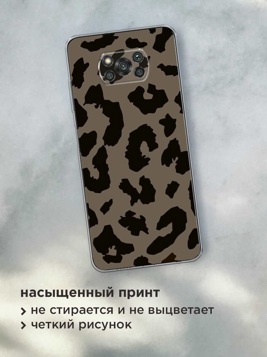 Чехол на Xiaomi Poco X3/X3 Pro / Поко X3/X3 Pro с принтом "Леопардовые пятна паттерн 1" — фото 1