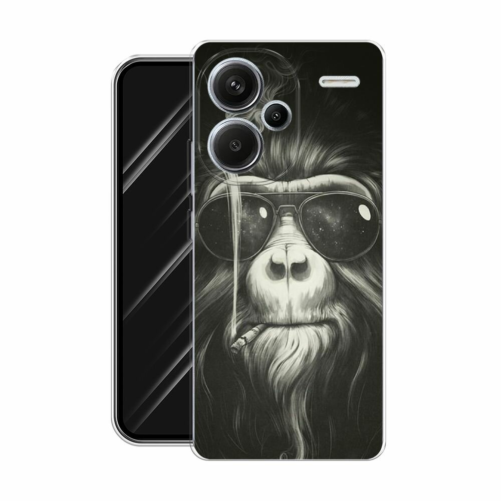 Чехол на Xiaomi Redmi Note 13 Pro+ / Сяоми Редми Нот 13 Про + с принтом "Обезьяна в очках" — фото 1