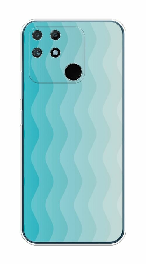 Чехол на Realme Narzo 50A / Реалми Нарзо 50A с принтом морской градиент
