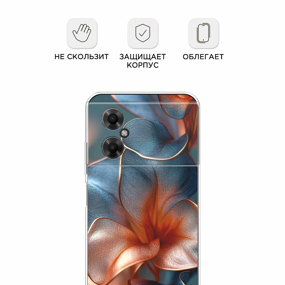 Чехол на Xiaomi Poco M4 5G / Сяоми Поко M4 5G с принтом "Жемчужные цветы" — фото 1