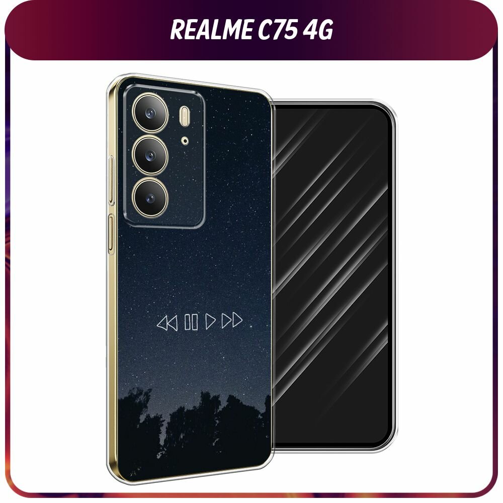 Чехол на Realme C75 4G / Реалми C75 4G с принтом "Космическая музыка"