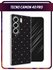 Чехол на Tecno Camon 40 Pro / Текно Камон 40 Про с принтом "Черный фон и сердечк...