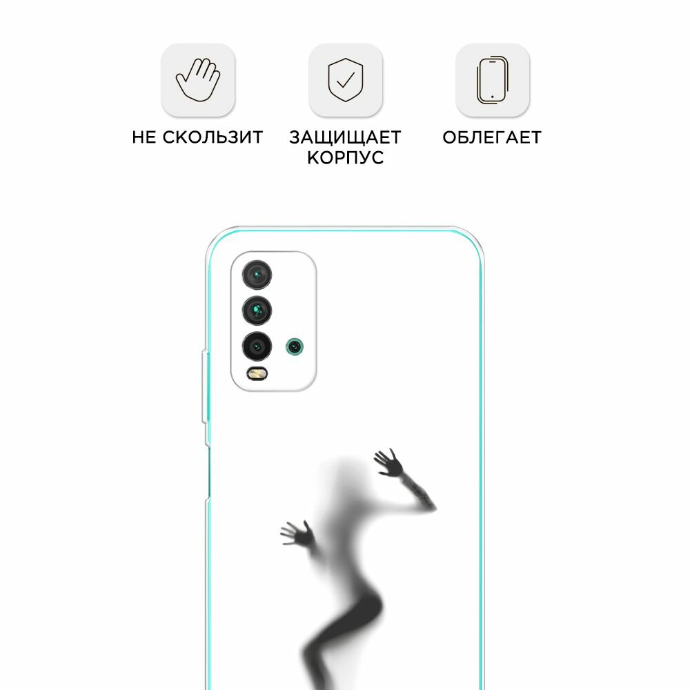 Чехол на Xiaomi Redmi 9T / Сяоми Редми 9Т с принтом "Девушка в душе" — фото 1