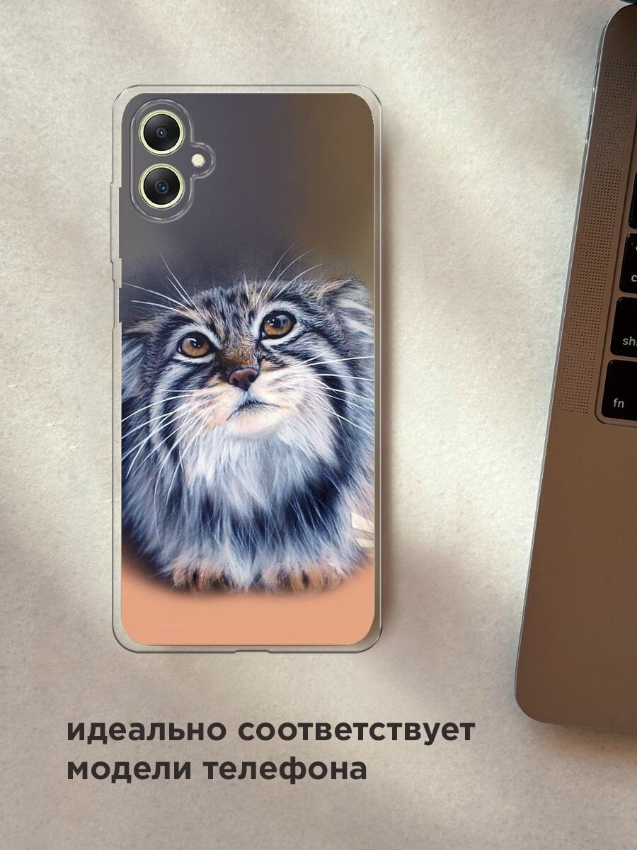 Чехол на Samsung Galaxy A06 / Самсунг Галакси А06 с принтом "Кот манул 2" — фото 1