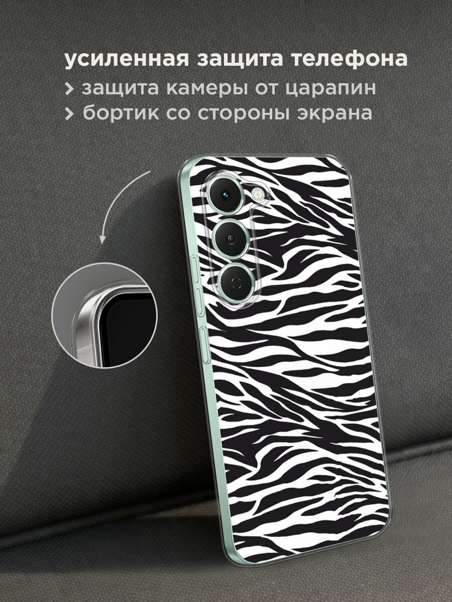 Чехол на Tecno Spark 40 Pro / Текно Спарк 40 Про с принтом "Принт зебра" — фото 1