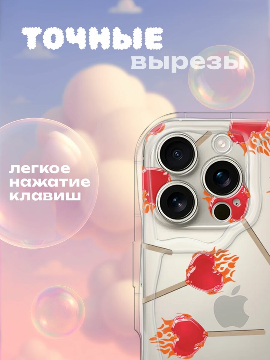 Чехол на Apple iPhone 16 Pro / Айфон 16 Про с принтом Горящие леденцы 2 — фото 1