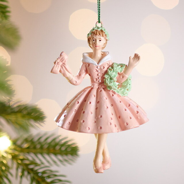 Елочная игрушка Девушка Раймонда в пышном платье 10 см, Winter Deco, 1001086