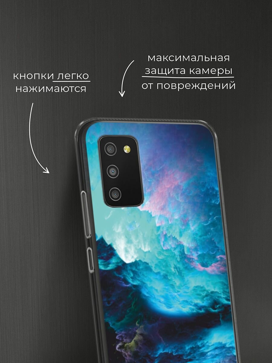 Чехол на Samsung Galaxy A02s / Самсунг Галакси A02s с принтом "Бирюзовое небо" — фото 1