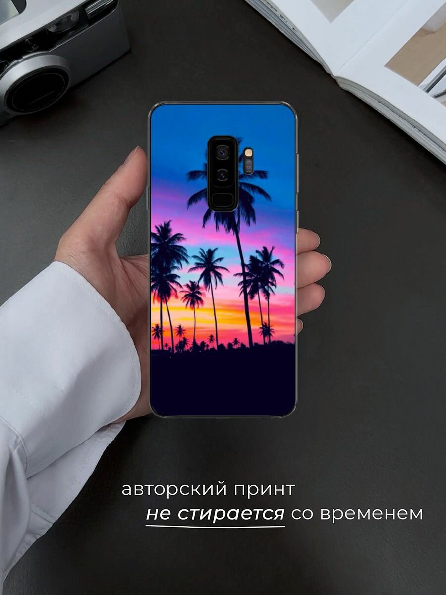 Чехол на Samsung Galaxy S9 + / Самсунг Галакси С9 Плюс с принтом "Закат 5" — фото 1