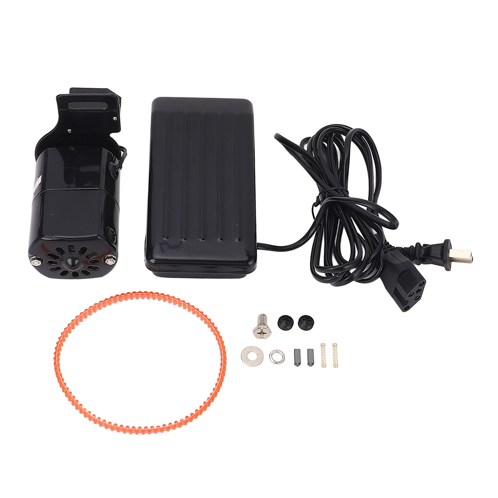 Комплект мотора для бытовой швейной машины: алюминиевый сплав, 180 Вт, 10000 об/мин, ножная педаль, ремень.