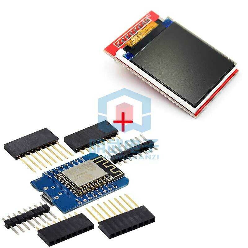 Мини D1 Wi-Fi ESP-12F N ESP8266 Плата РазРаботки + TFT LCD Модуль С Экраном 1.44 Дюйма Тип опции доставки: Материнская-дюймовыйЖК-дисплей