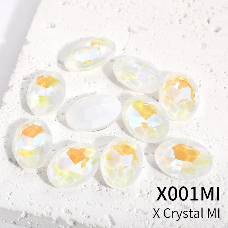 Стразы X Crystal MI, 13x18mm, Белый