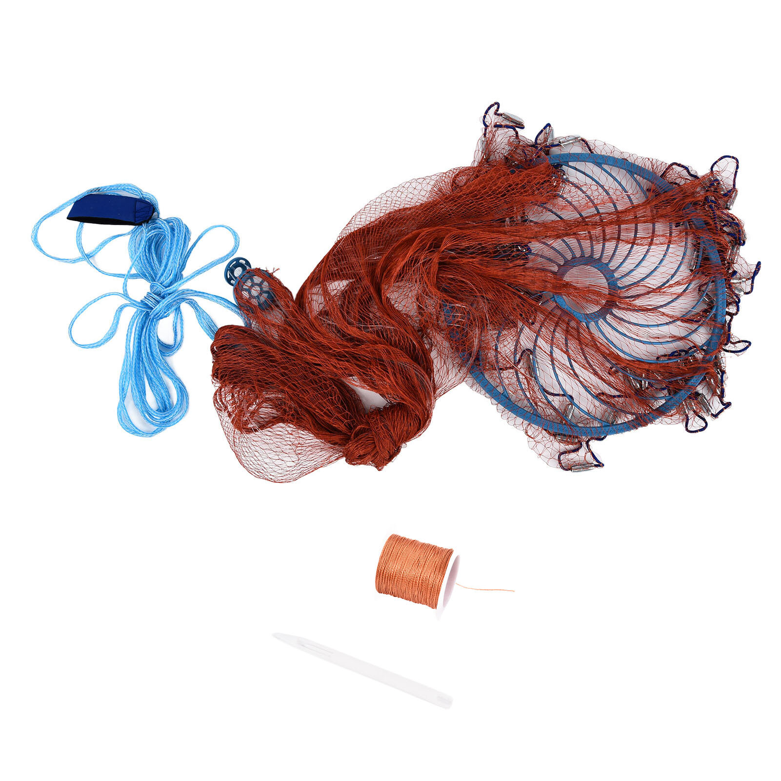 5-метровая гибкая автоматическая рыболовная сеть для ручного забрасывания для пруда, океана, наружного использования, портативная и прочная