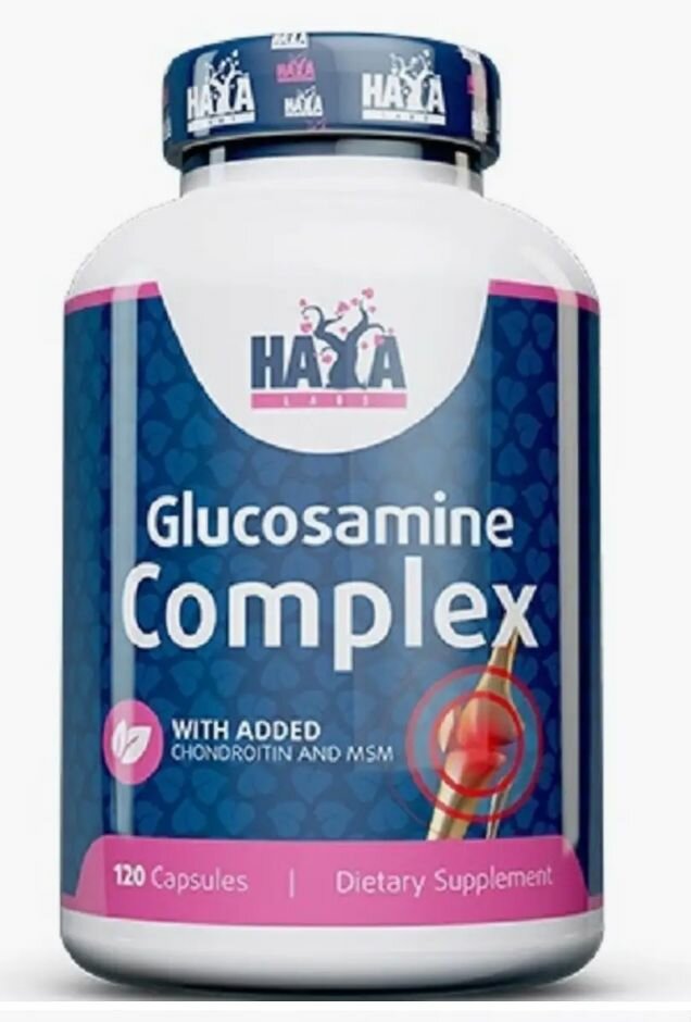 Haya Labs Glucosamine Chondroitin & MSM Complex. Глюкозамин 120 капсул