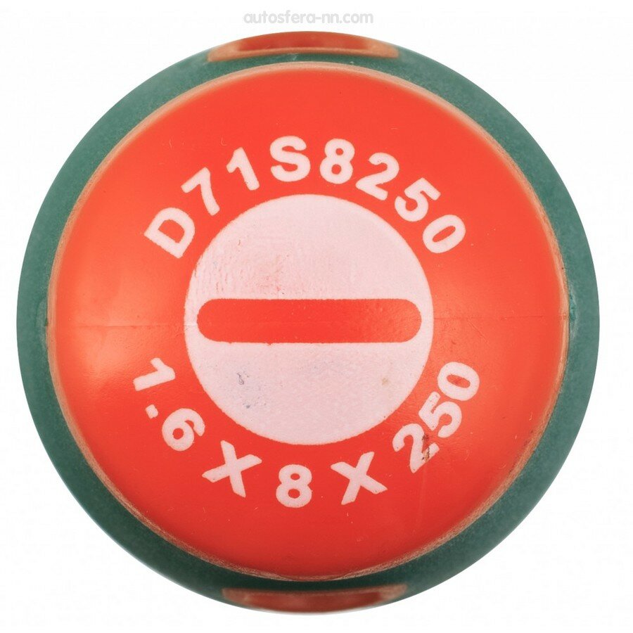 JONNESWAY D71S8250 Отвертка стержневая шлицевая ANTI-SLIP GRIP, SL8.0х250 мм