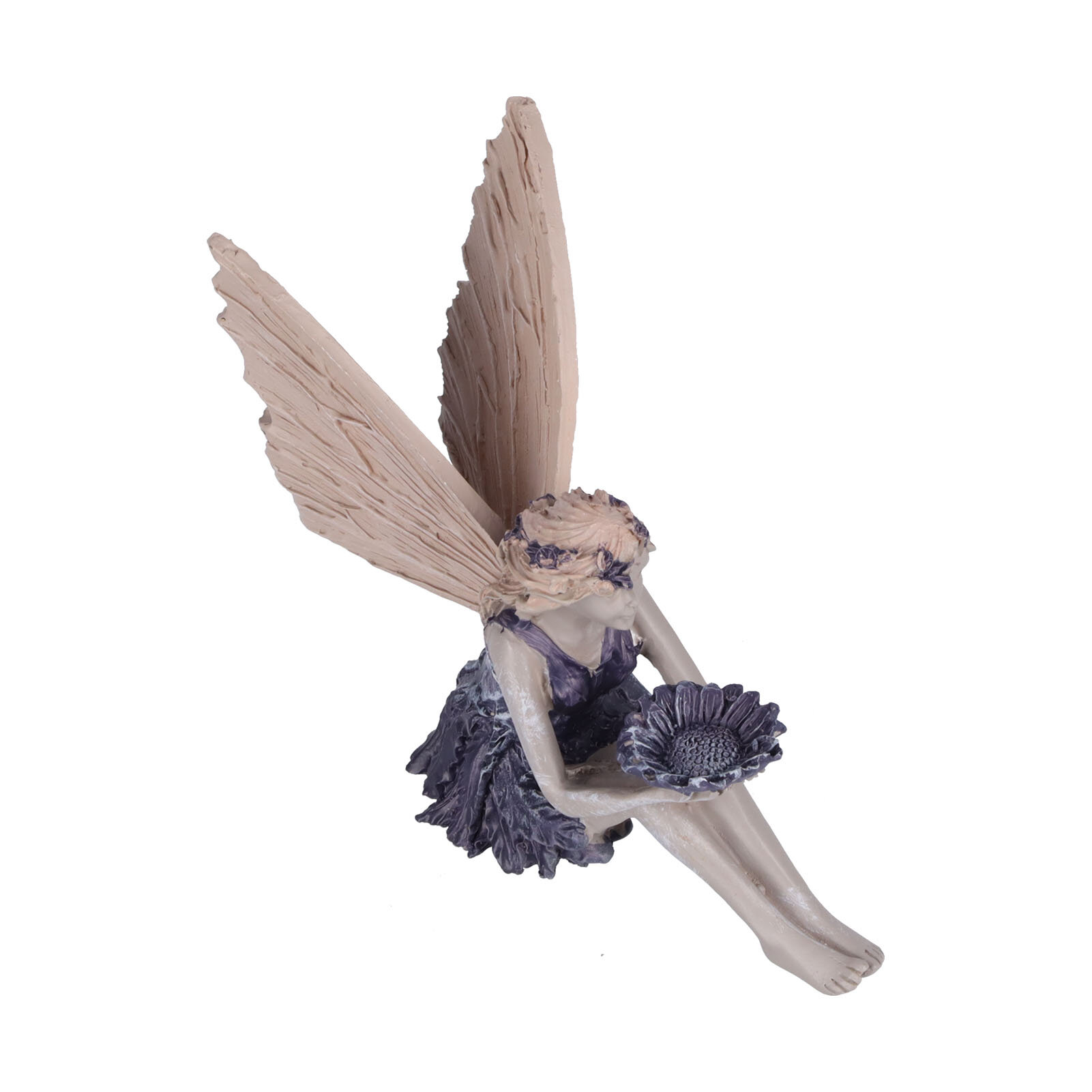 Сидящая Фея Статуя Декоративное Подсолнух Фея Орнамент для Садоводства На Открытом Воздухе Дома