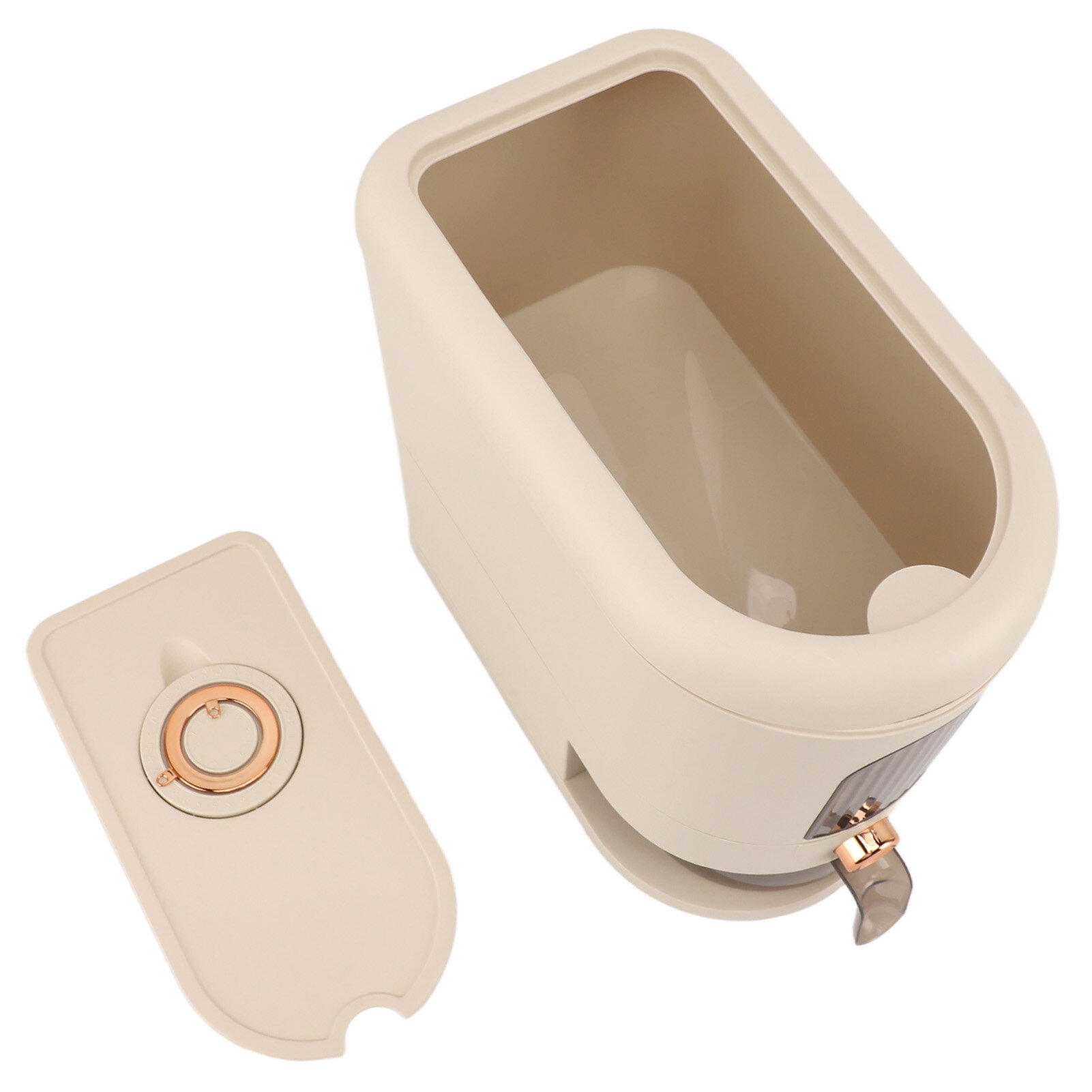 Дозатор для риса, большая емкость, прозрачное окно, герметичный контейнер для хранения сухих продуктов для муки, зерен, фасоли, кремовый белый S, емкость 11,0 фунтов