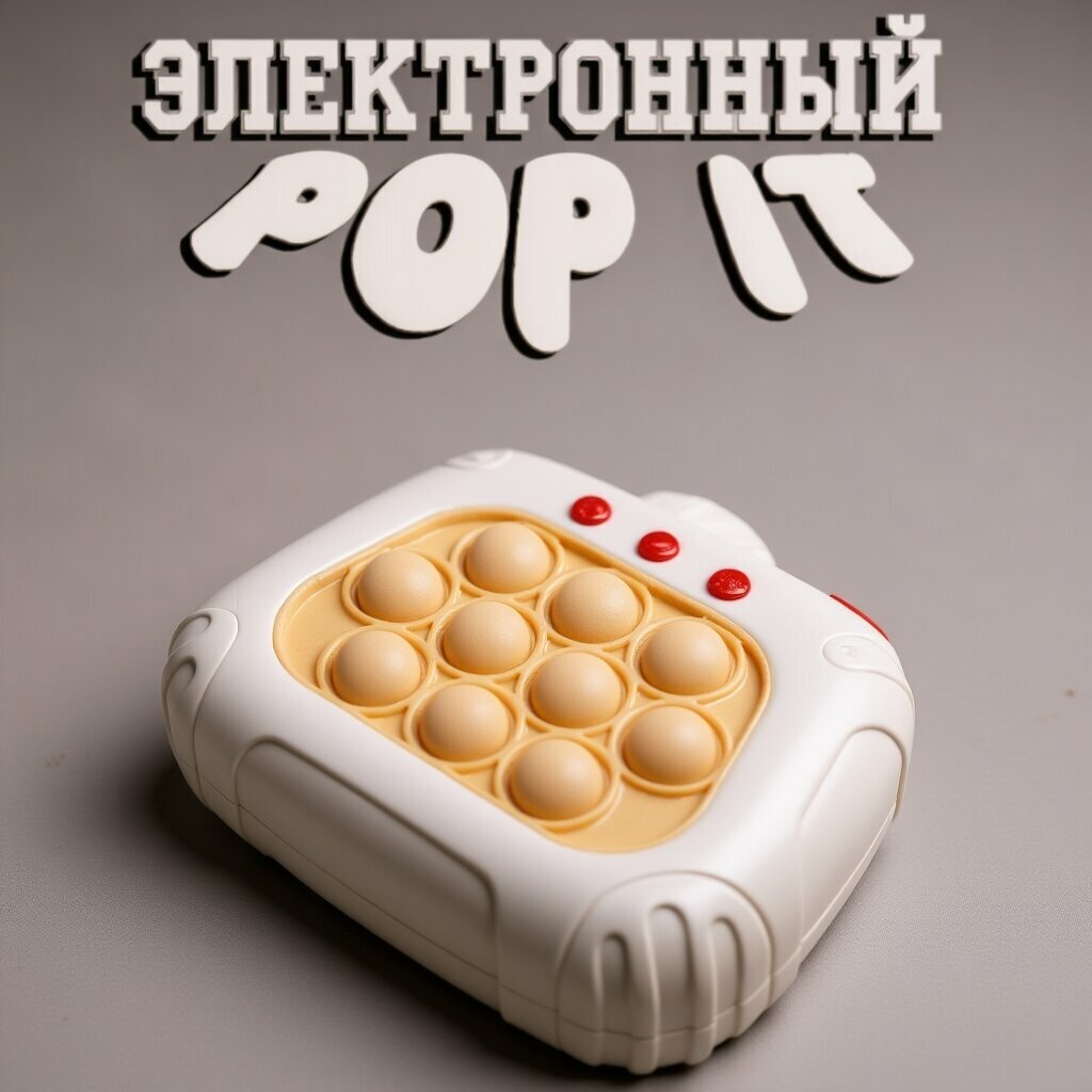 Интерактивная электронная приставка POP IT, антистресс, белая