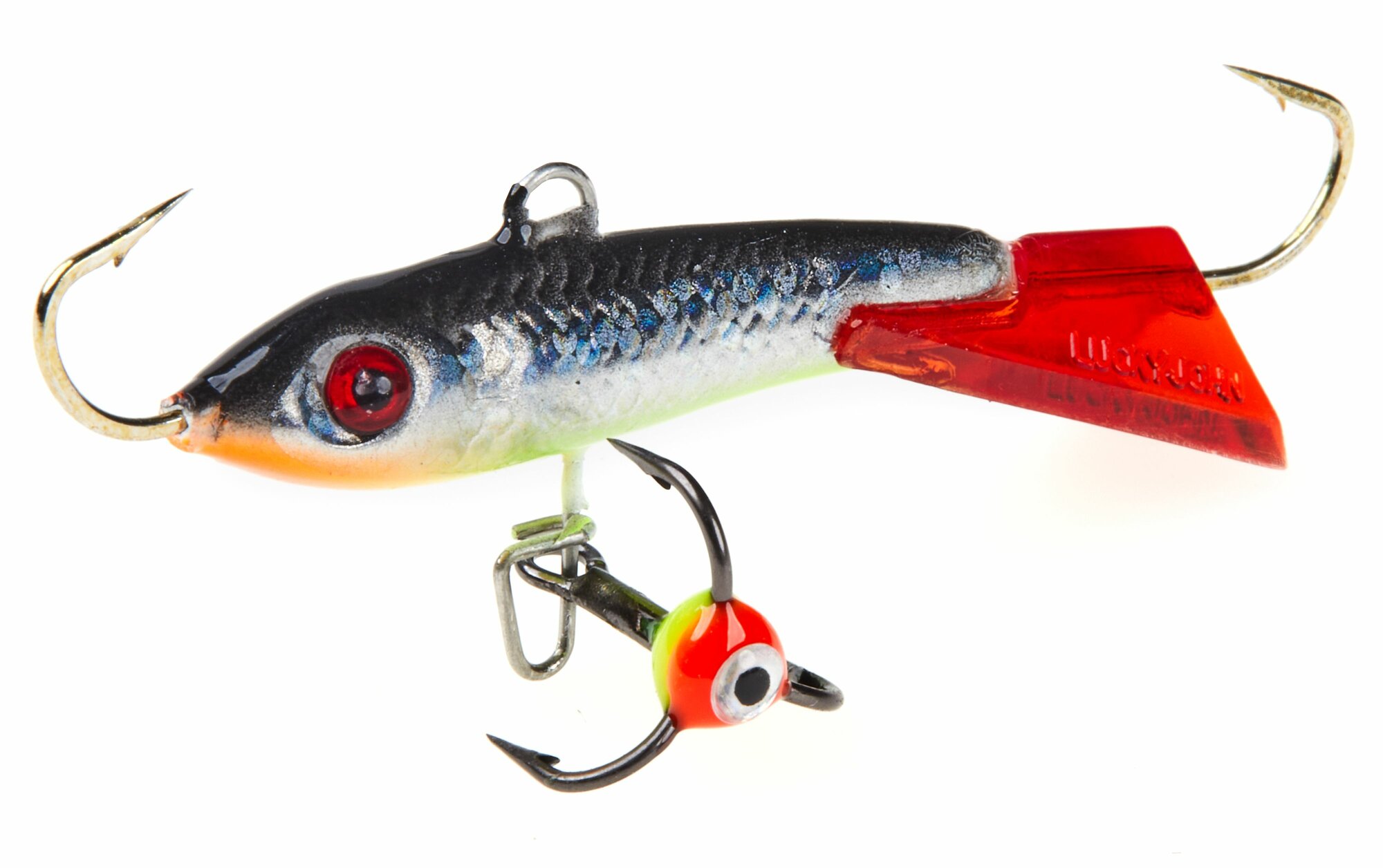 Балансир для зимней рыбалки Lucky John CLASSIC 5 с тройником, длина 50мм, цвет 69HRT / Балансир Лаки Джон на окуня, судака, щуку