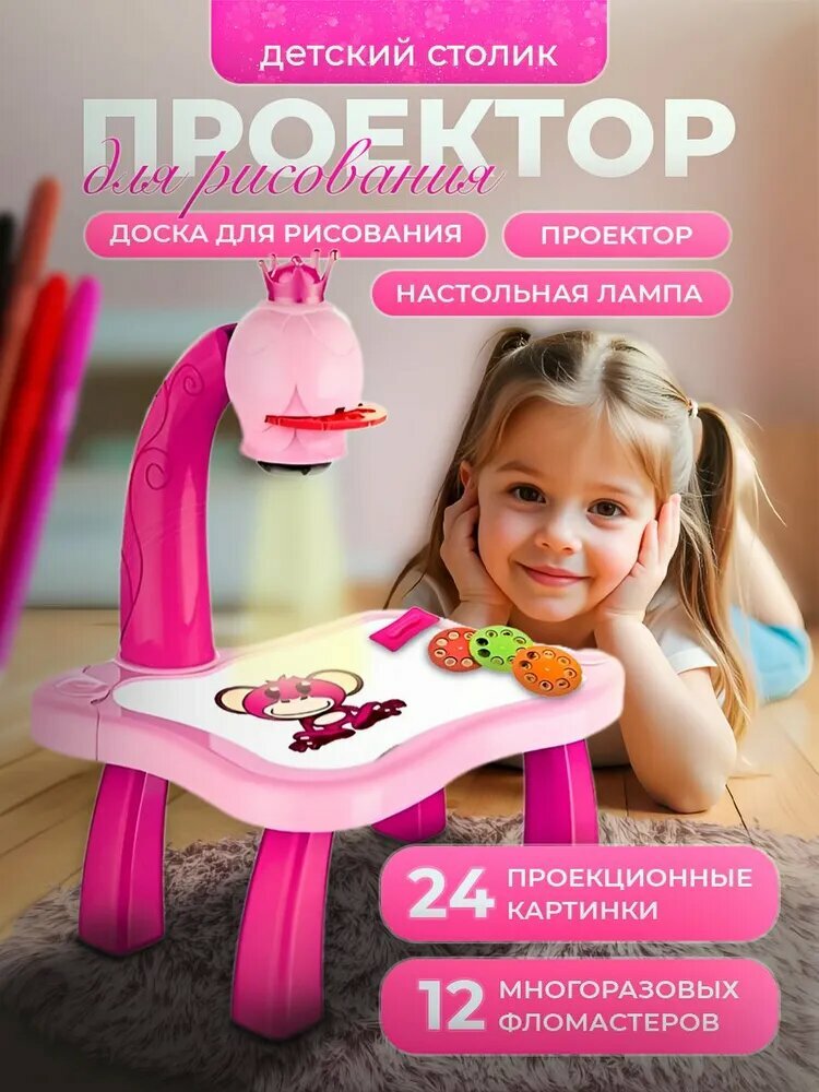 Проектор для рисования, С фломастерами