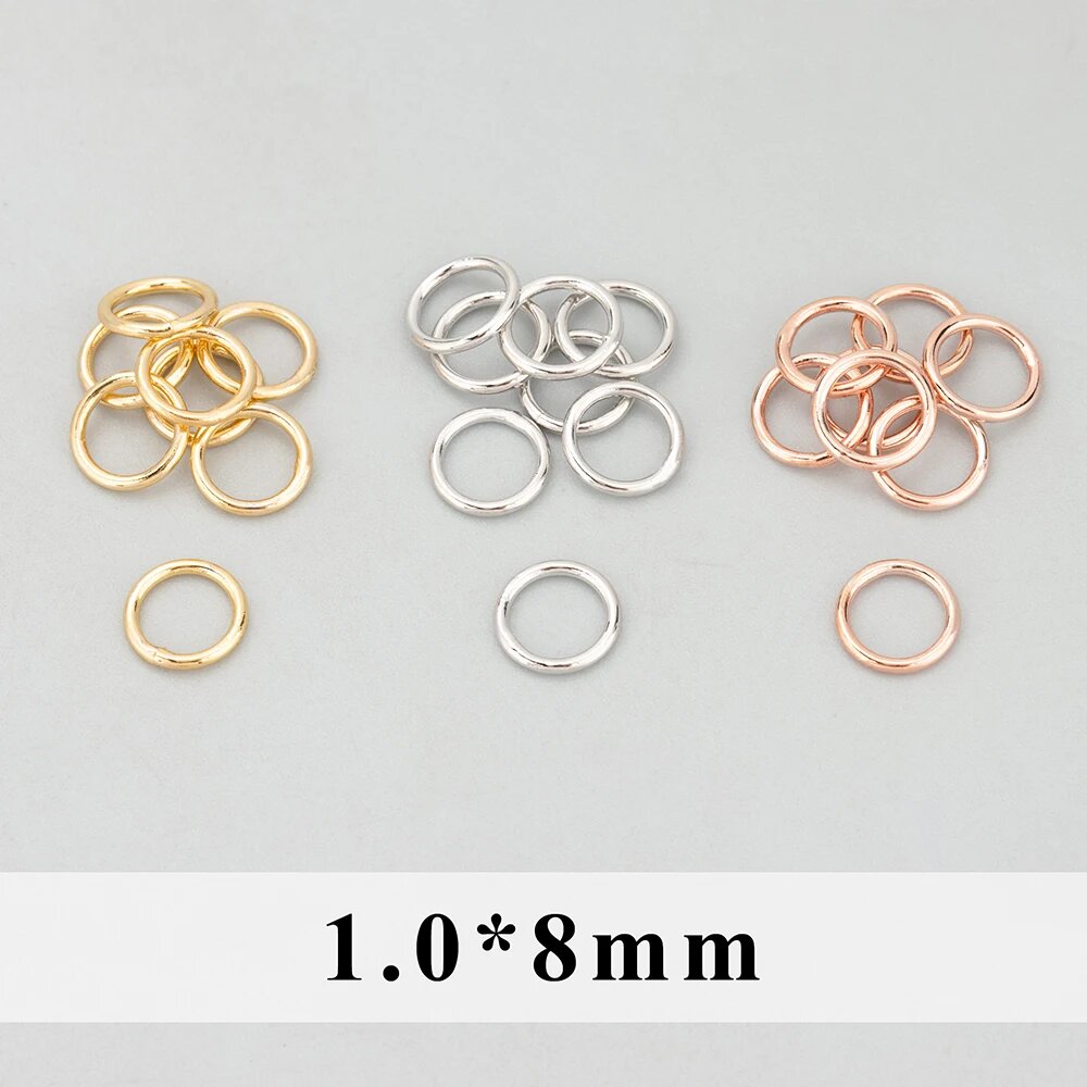 Кольца для бижутерии 1.0*8mm, позолота 18k, MH6001