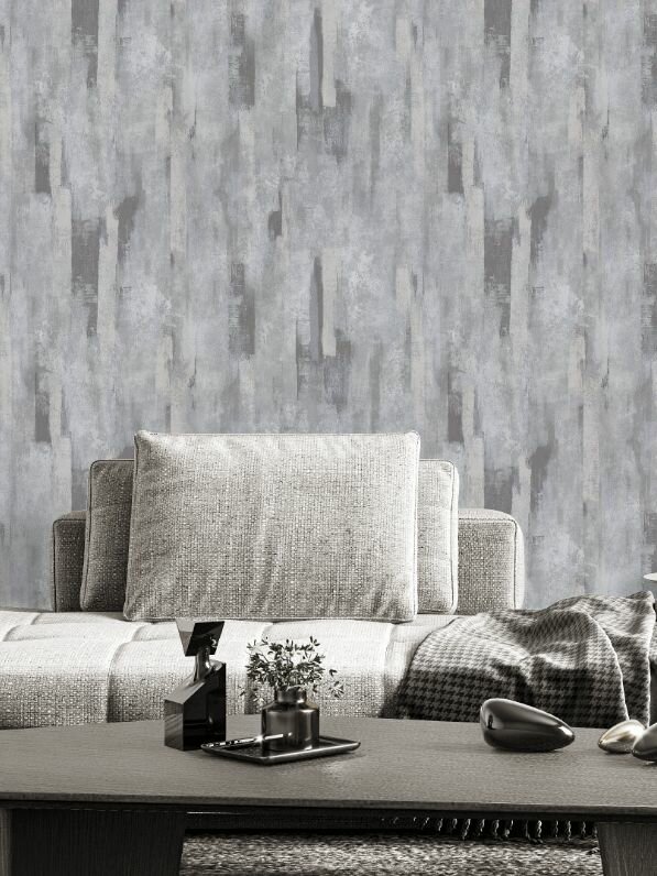 Обои винил горячего тиснения, моющиеся на флизелиновой основе Marvig Люкс Лофт 1.06м х 10.05м, бетон, цвет серый 00104324