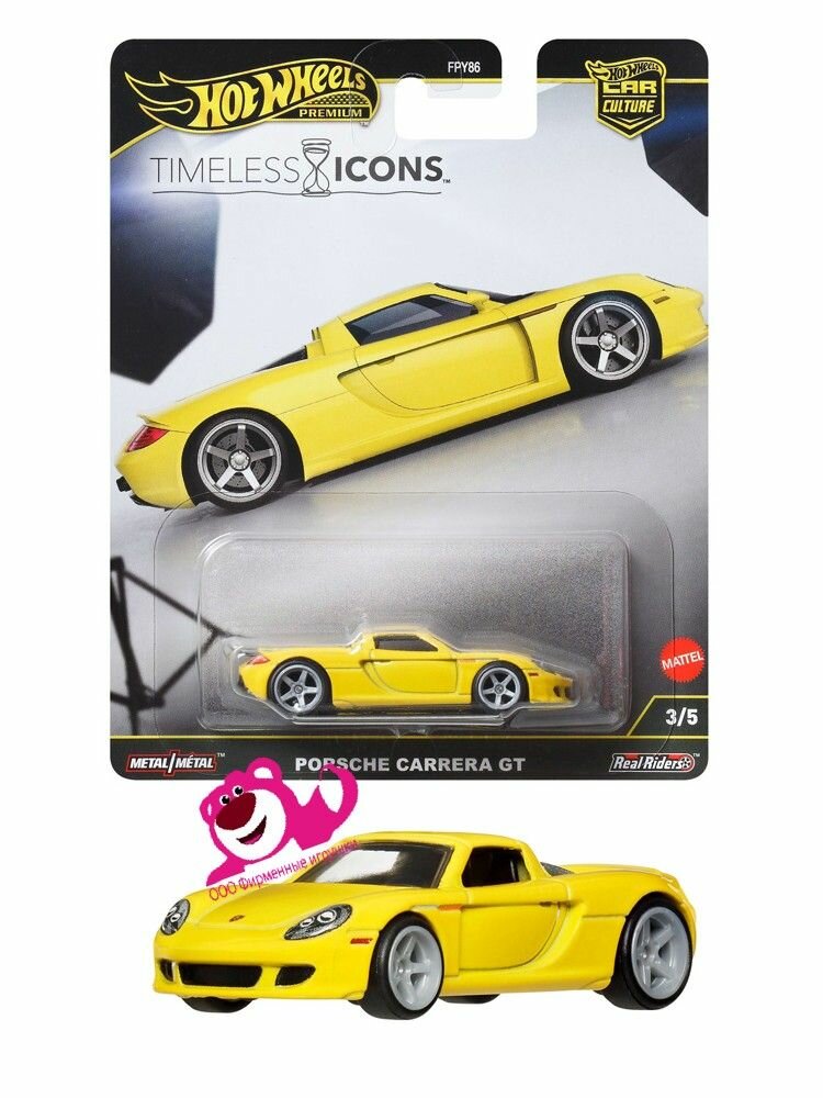 Машинка Mattel Hot Wheels Premium Car Culture 1/64 Timeless Icons FPY86 Porsche Carrera GT