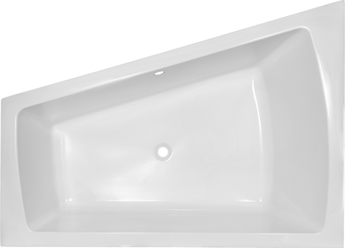 Акриловая ванна CBath Diana 170x130 см, угловая, левая, встраиваемая, белая, асимметричная, с каркасом