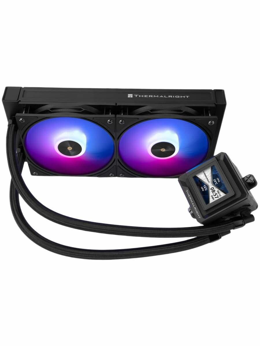 Система жидкостного (водяного) охлаждение для процессора Thermalright Frozen Warframe SE 240 черная с ARGB и дисплеем