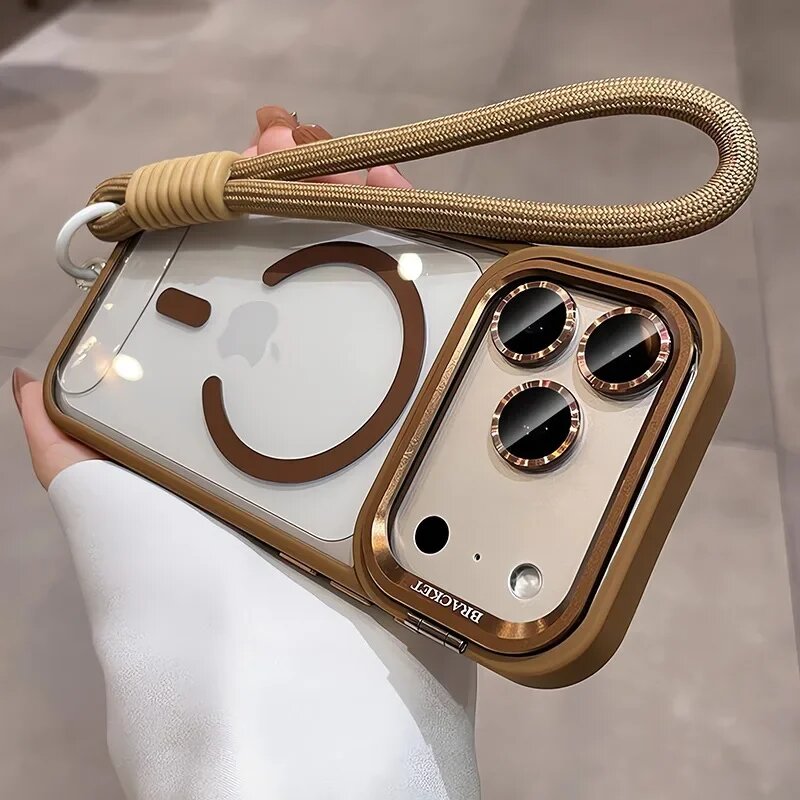 Новый кронштейн для камеры Magsafe, чехол для iPhone 17 Pro Max Айфон 11 Про Макс, Желтый, Золотой