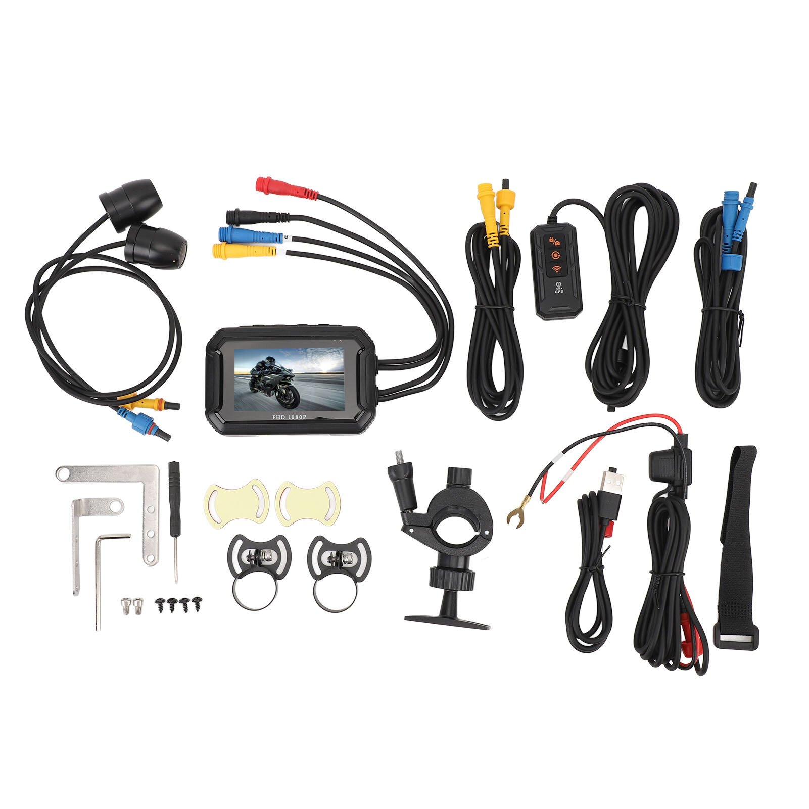 Видеорегистратор для мотоцикла 1080P IPS 3in IP67