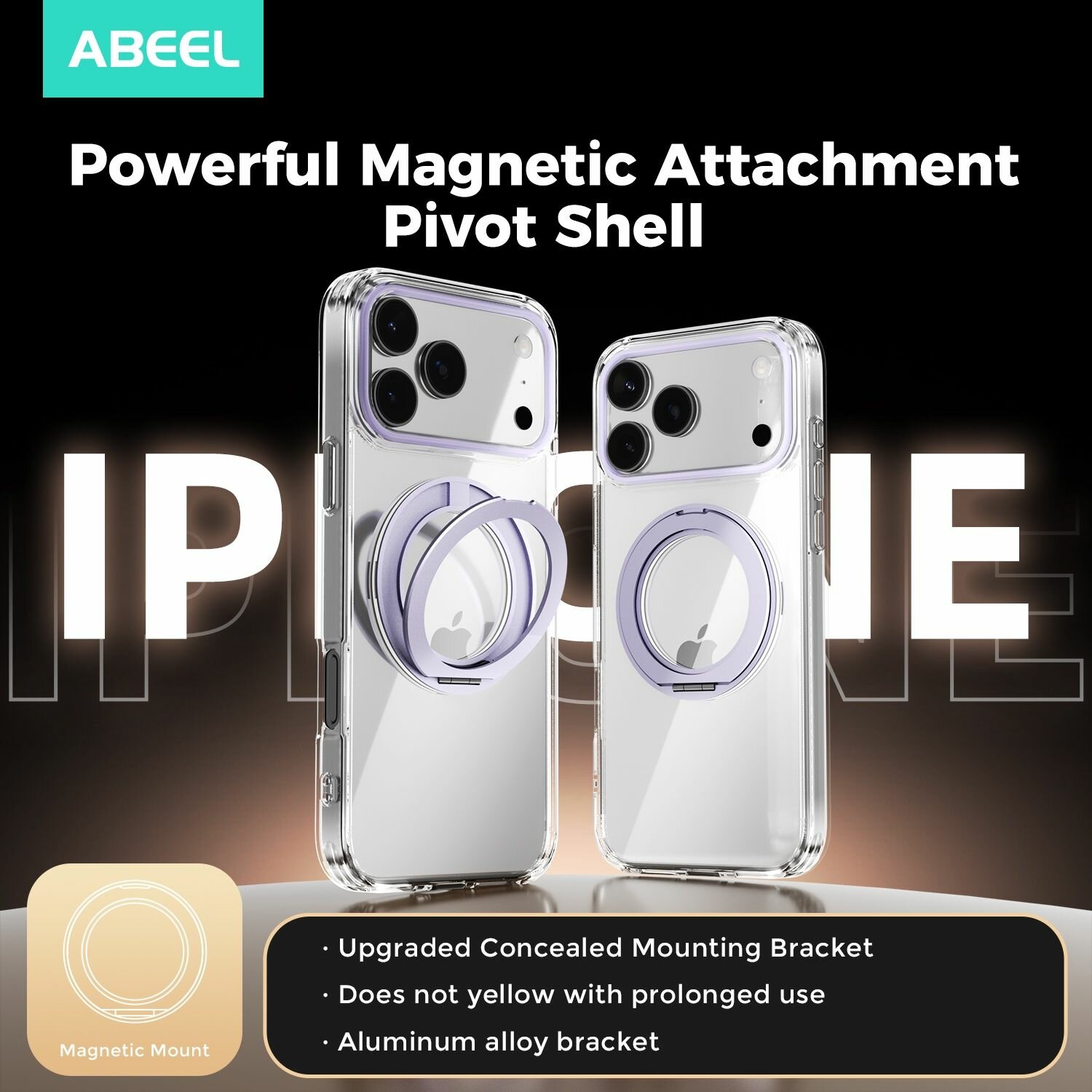Чехол на Apple iPhone 17 Pro Max (айфон 17 про макс) Вращающийся магнитный кронштейн