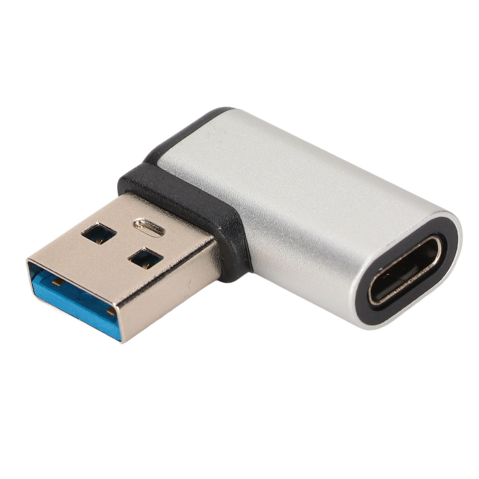 Адаптер USB 3.0 к Type C, 90° угол, 10GBPS, алюминиевый, для жестких дисков и компьютеров