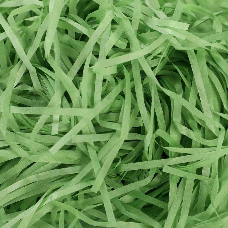 Рафия измельченная бумага шелковый наполнитель для подарочной коробки праздничный красный зеленый желтый синий