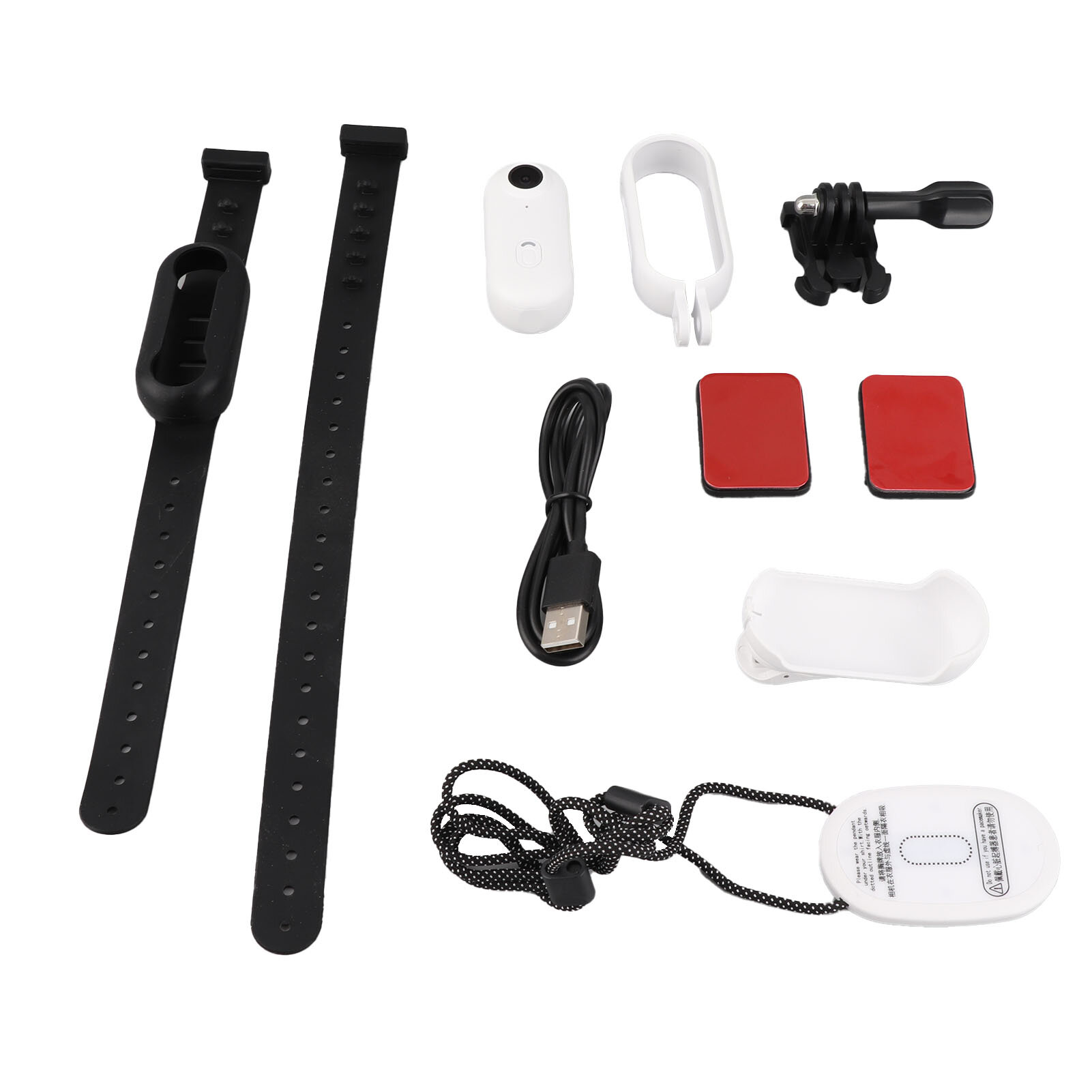 Камера с воротником для домашних животных 1080p HD Беспроводной широкоугольный магнитный носимый видеоректором небольшие действия с задним зажимом для наружного спортивного виргинга белый