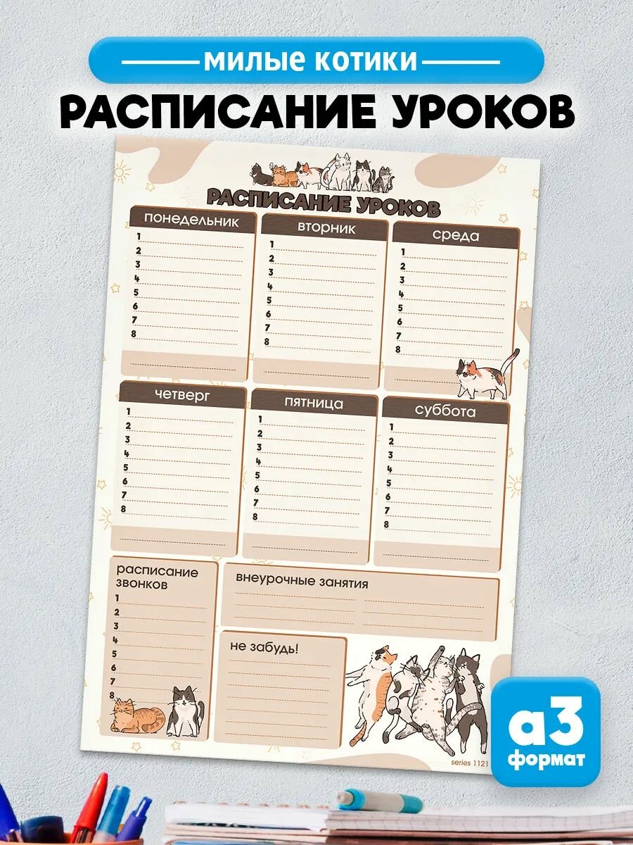 Расписание уроков мемные котики