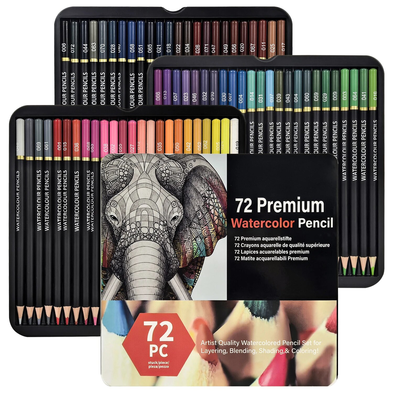 Профессиональные акриловые цветные карандаши для рисования 72 watercolor