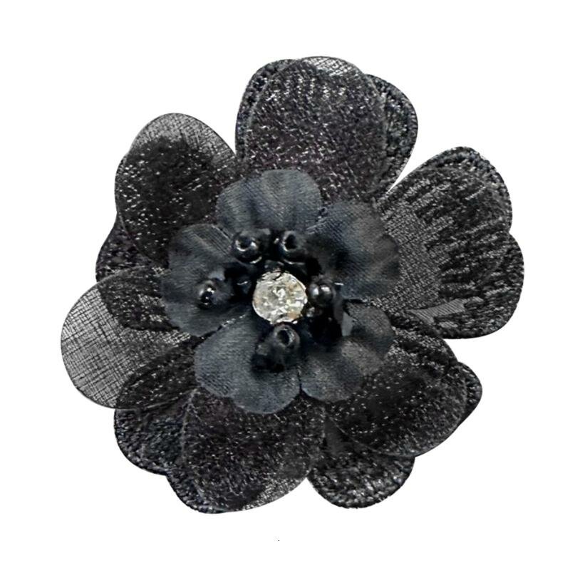 Вышитые цветочные аппликации, Черный