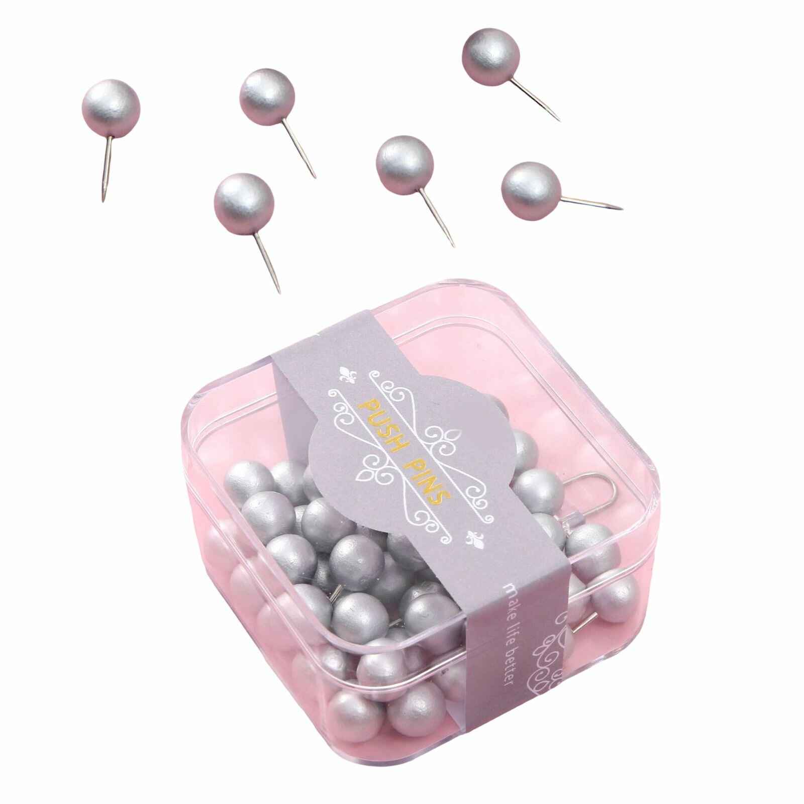 Деревянные пробковые гвозди - серебро, 40 шт.