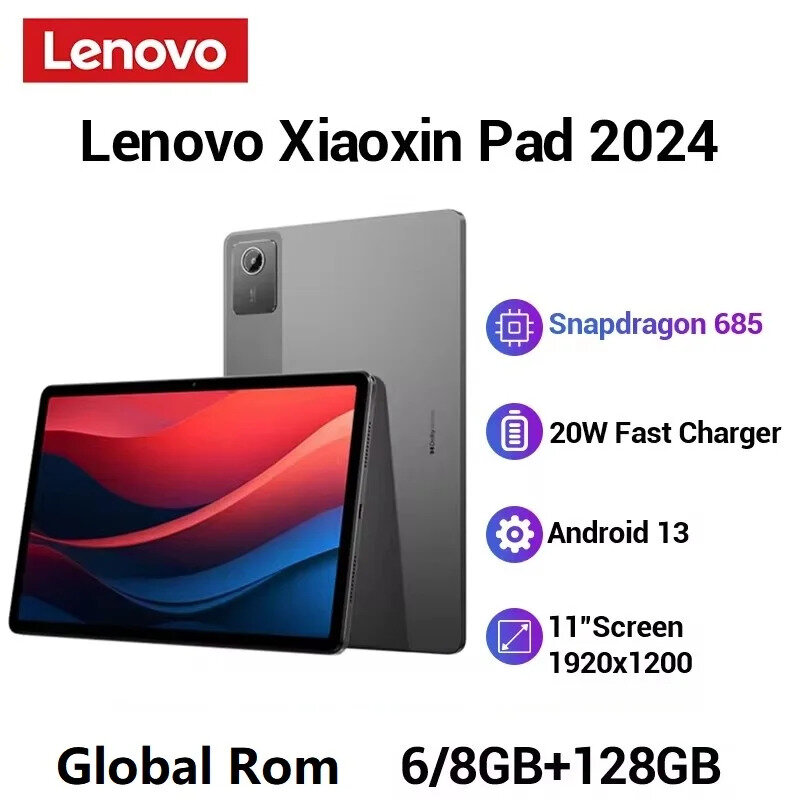 Планшет Lenovo Xiaoxin Pad 2024 CN 6/128 ГБ Wi-Fi Android 13 Лунный Серый(Русский язык).