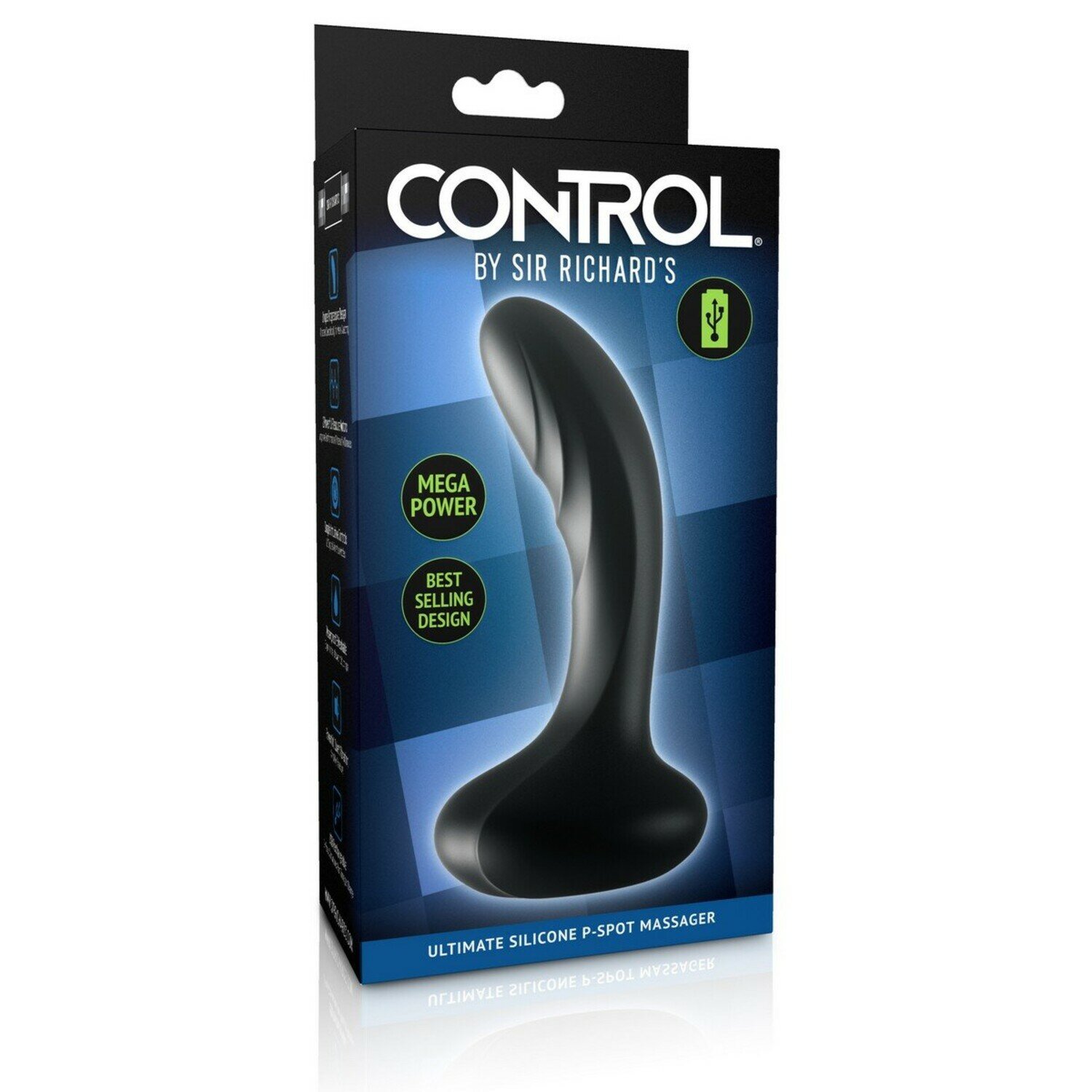Массажер простаты Sir Richard's Control Ultimate Silicone P-Spot Massager (13.9, Ø 2.7 см) Pipedream