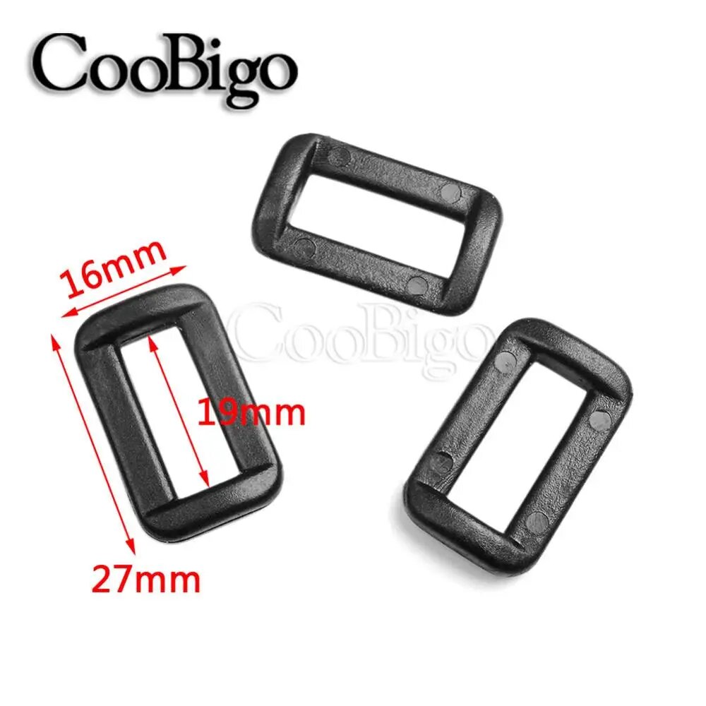 Пряжки для стропы CooBigo, 19 мм, черные