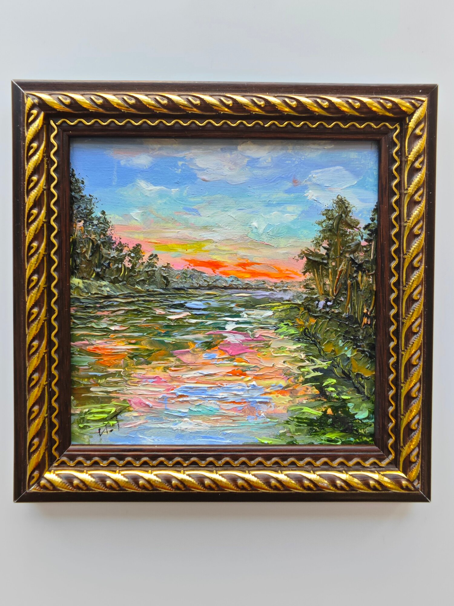 Мини картина маслом на холсте 10х15см