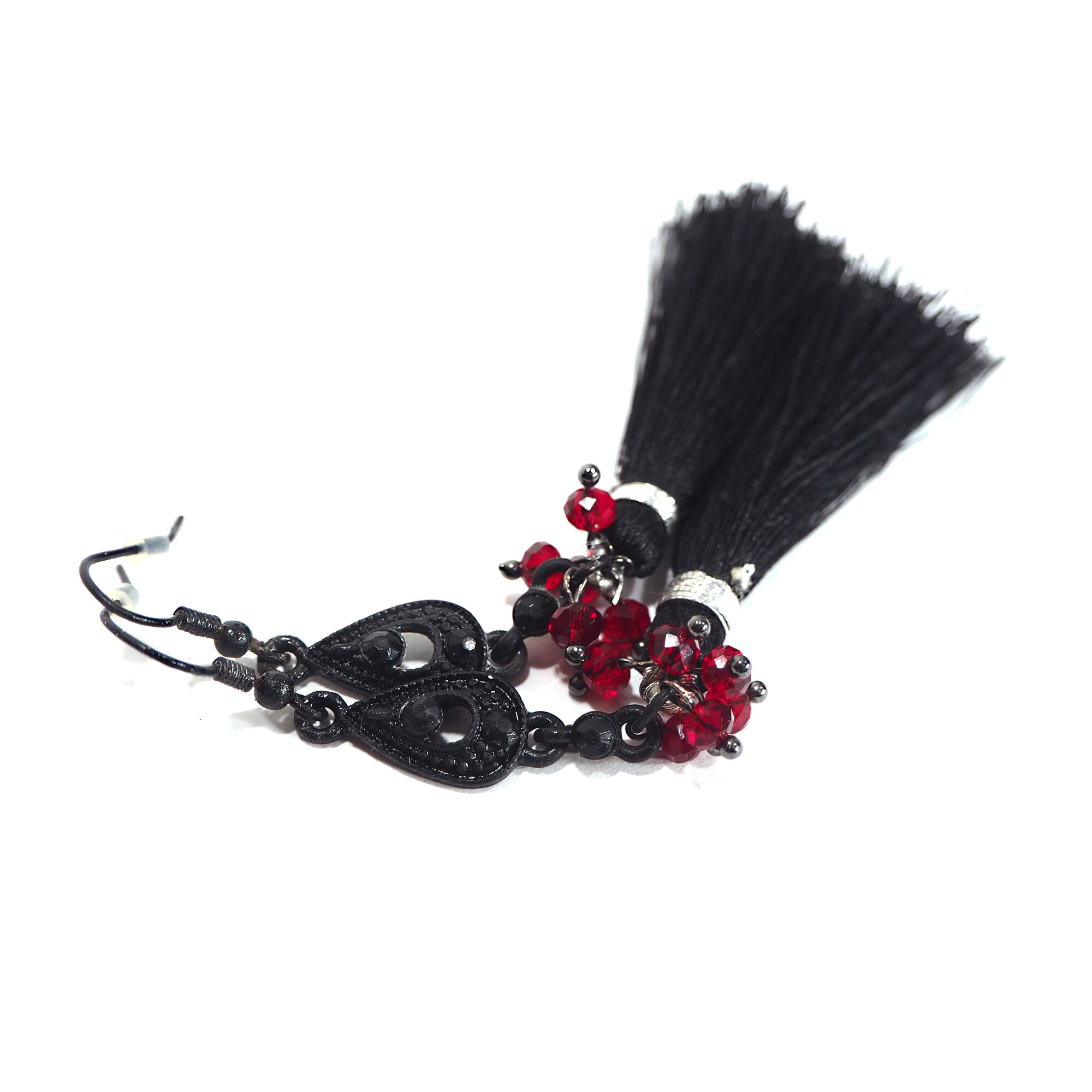 Серьги с подвесками, стекло