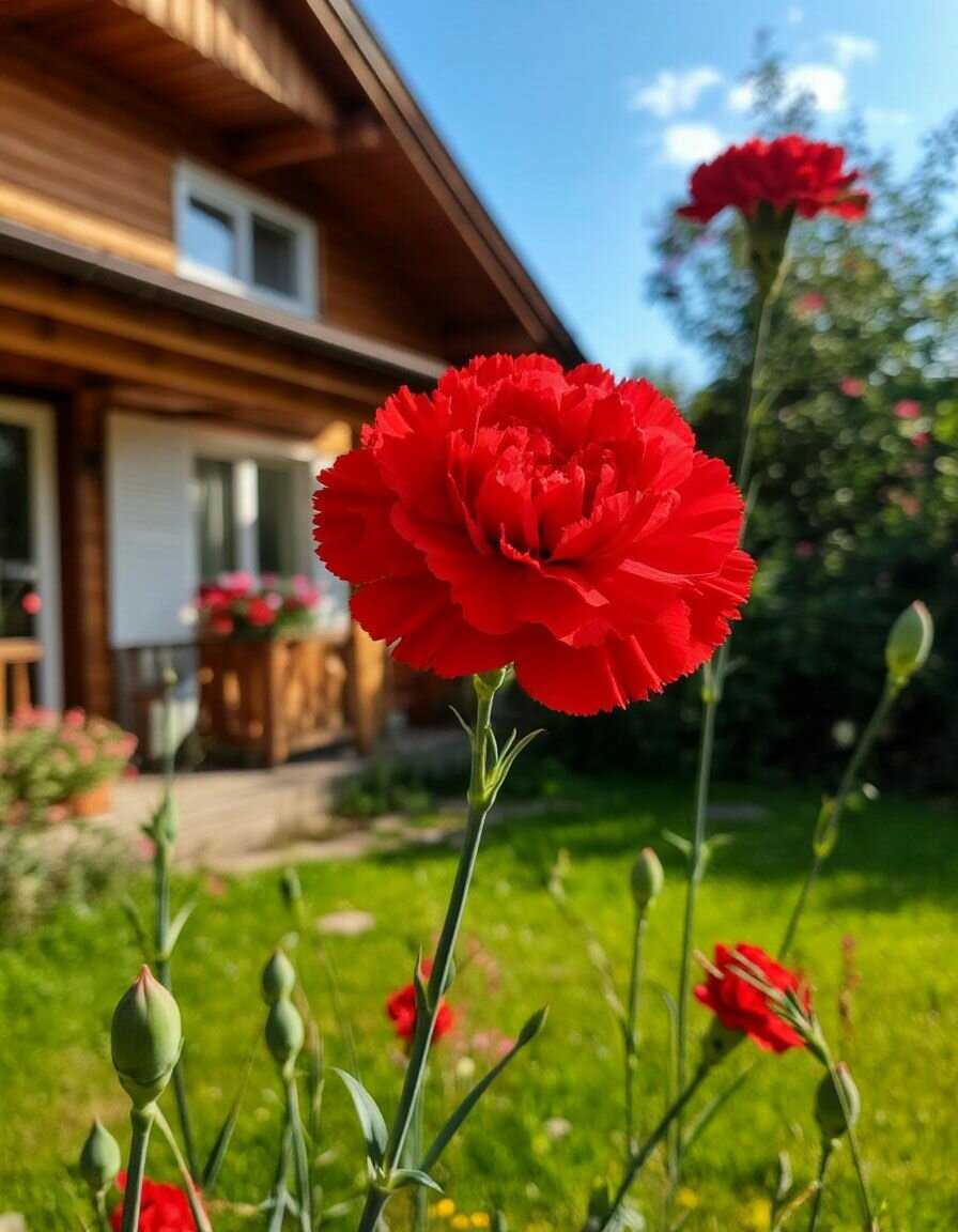 Семена Гвоздика красная садовая 30 шт + подарок