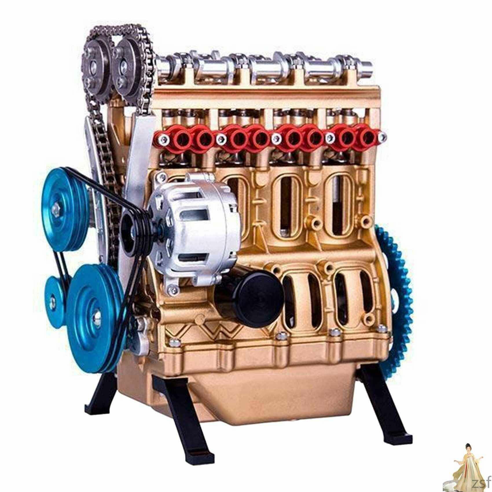 4-цилиндровый настольный двигатель, игрушки для взрослых, модели игрушечных двигателей, украшения из смолы