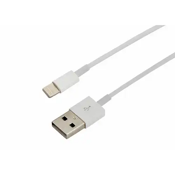 REXANT 18-0000 кабель usb-a - lightning, 2.4а, 1м, пвх, белый, (чип mfi)\
