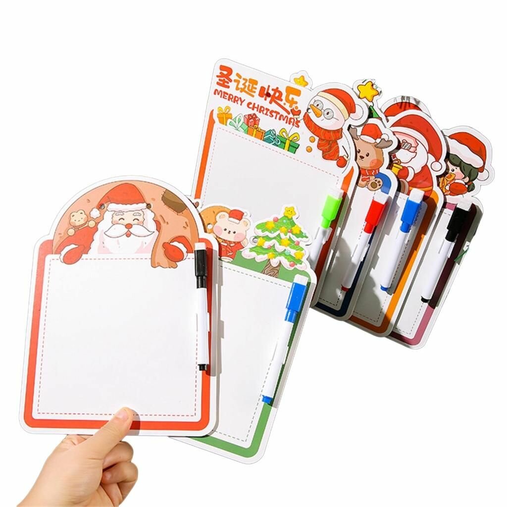 Интерактивная игрушка, Рождественская двусторонняя стираемая доска для рисования граффити (случайный стиль)