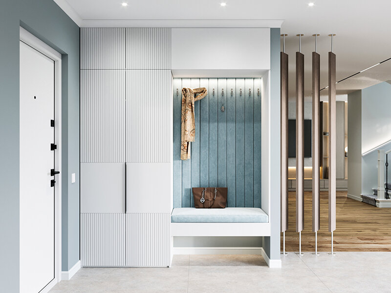 Шкаф распашной для одежды "Тайлер" 90х240х50 Белый / Лотос